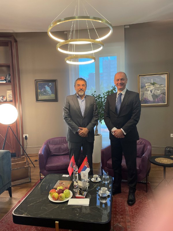 Tirana: Ambassador Vukčević with the Minister of Internal Affairs ...